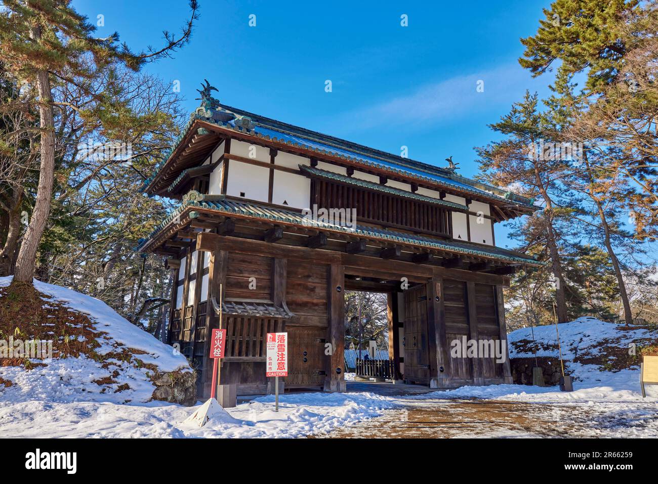 Ninomaru South Gate of Hirosaki Castle Stock Photo - Alamy