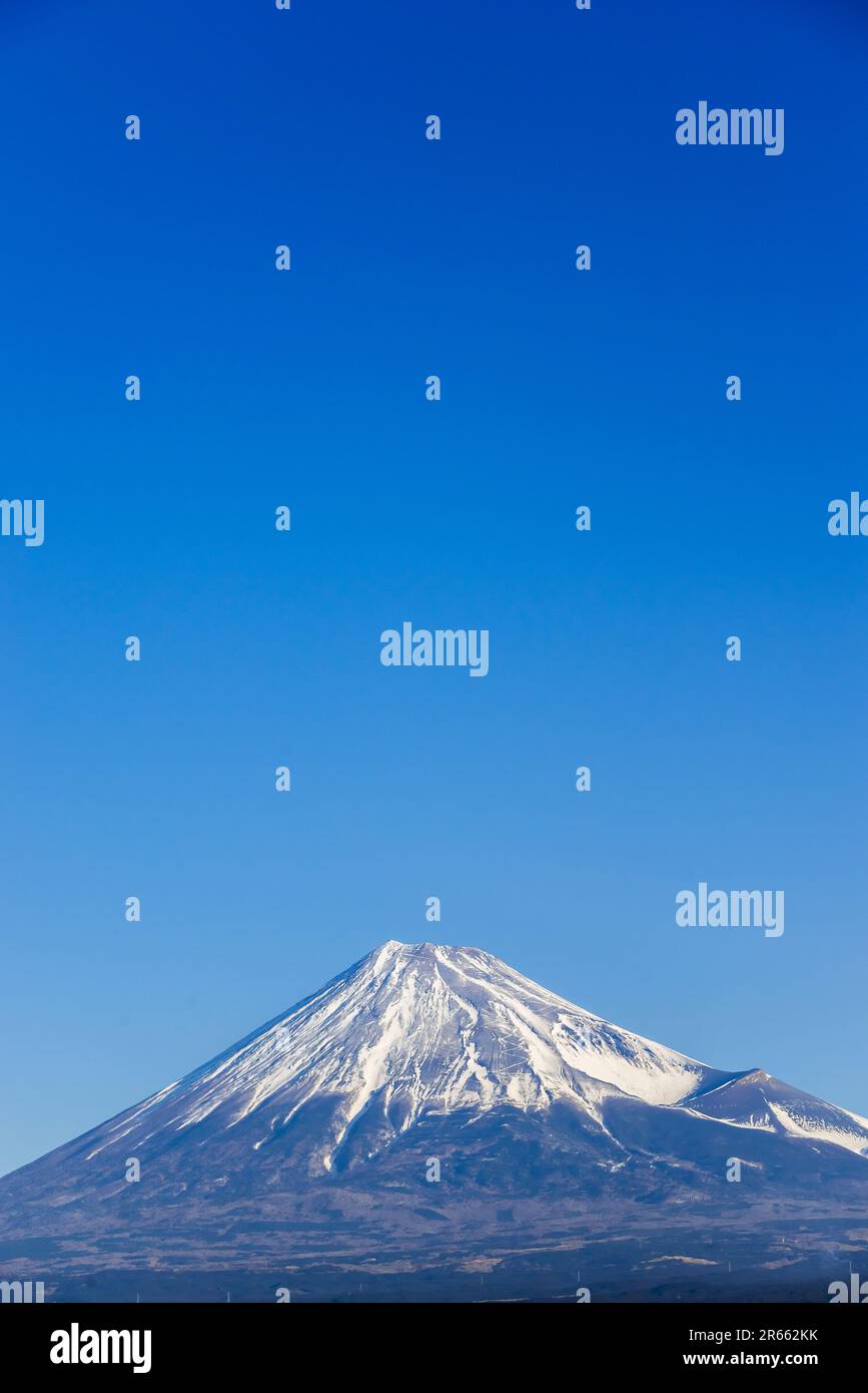 The bright blue sky and Mt. Fuji Stock Photo - Alamy