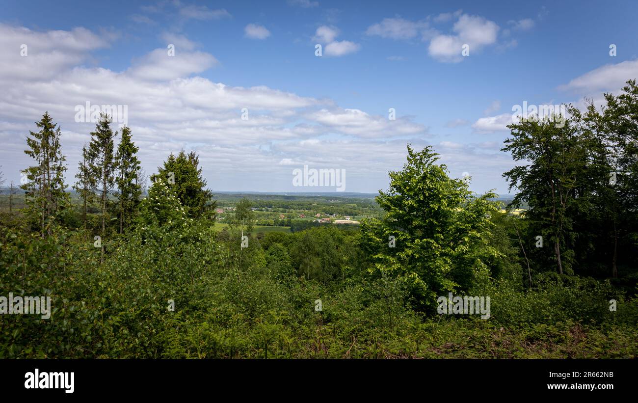 Viewpoint from the higher hills of the so-called 'Teutoburger Wald', a ...