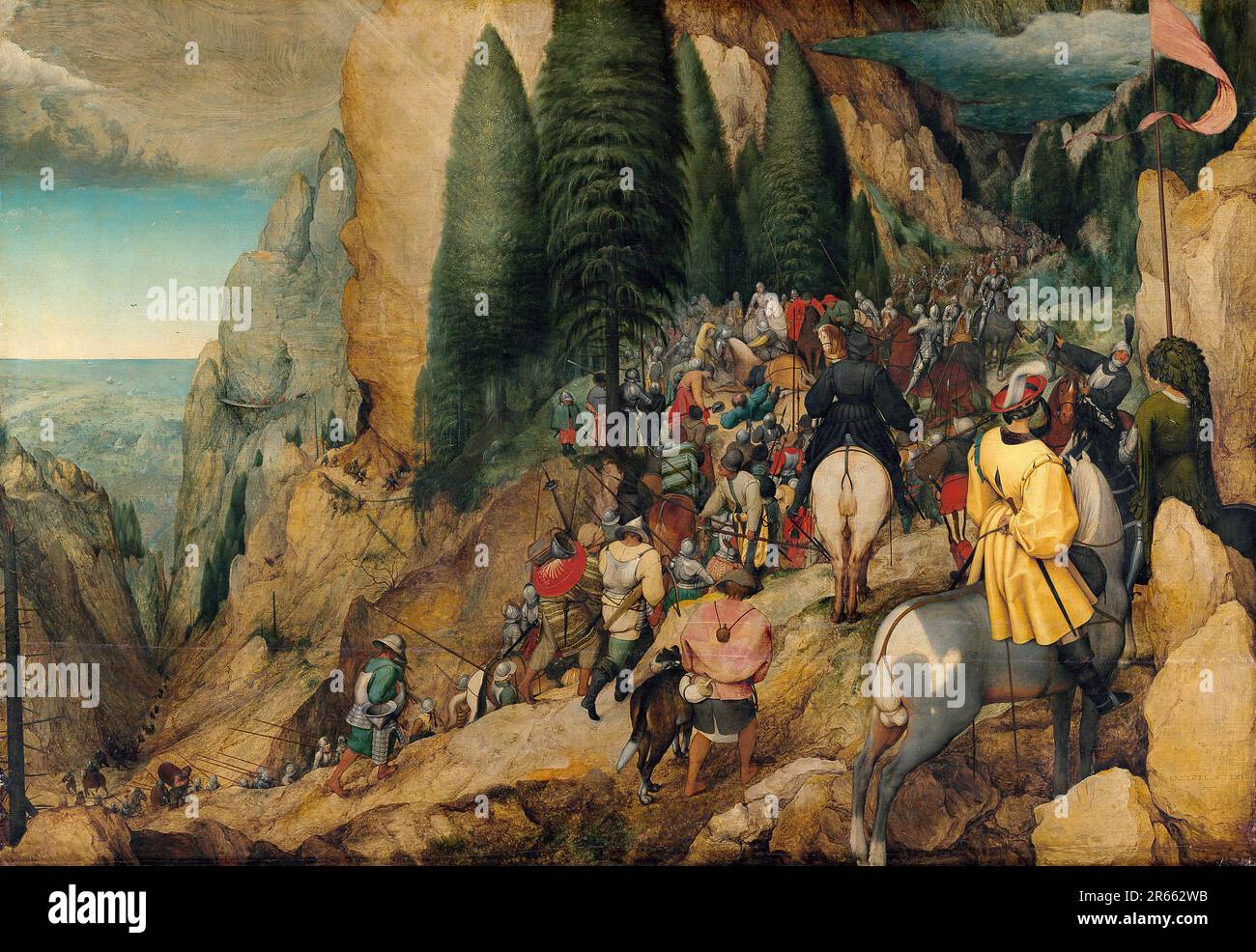 The Conversion of Paul painted by the Dutch Renaissance painter Pieter ...