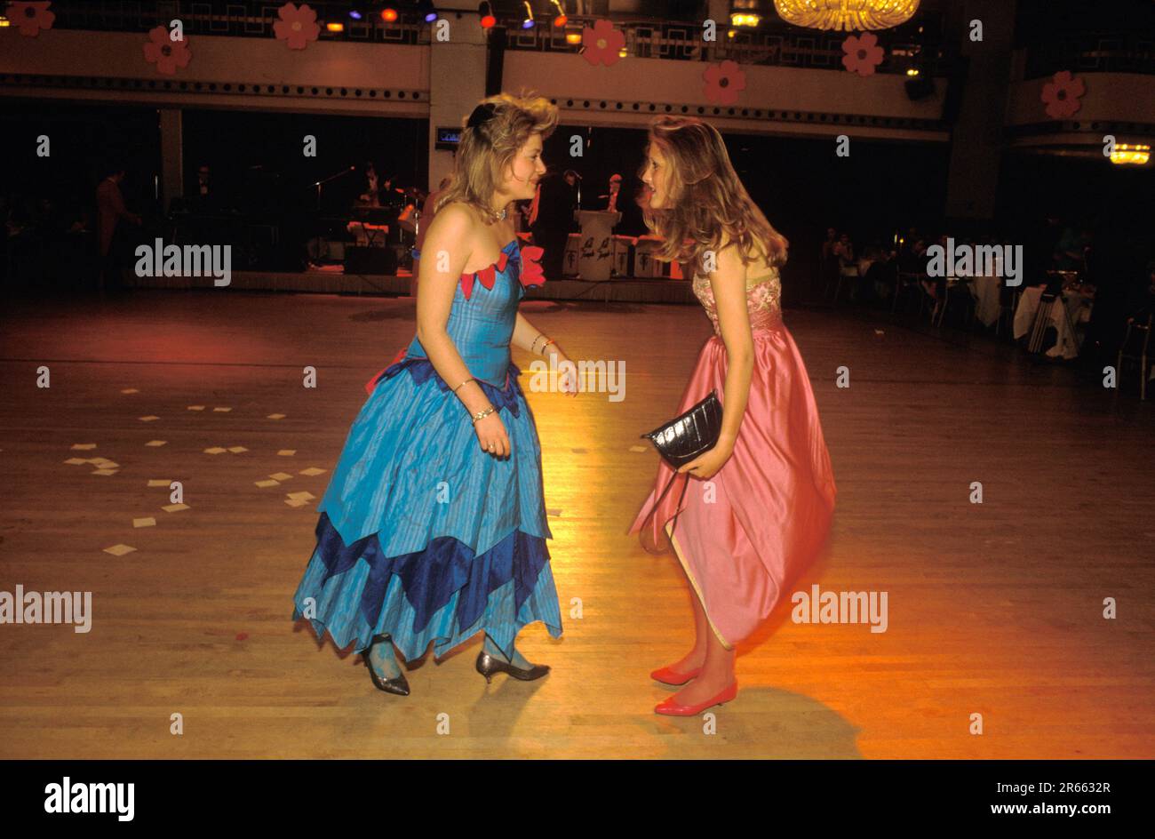 Two young debs discuss their deb’s delight at the Rose Ball held at the ...