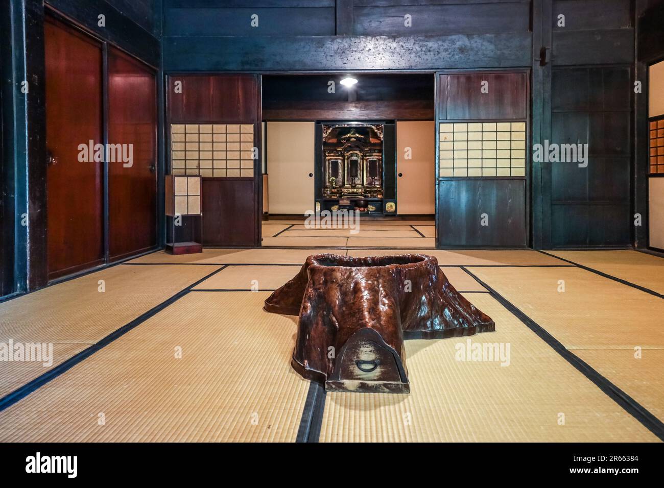 Hida no Sato Gassho-zukuri Old Folk House Indoor Scenery Stock Photo ...