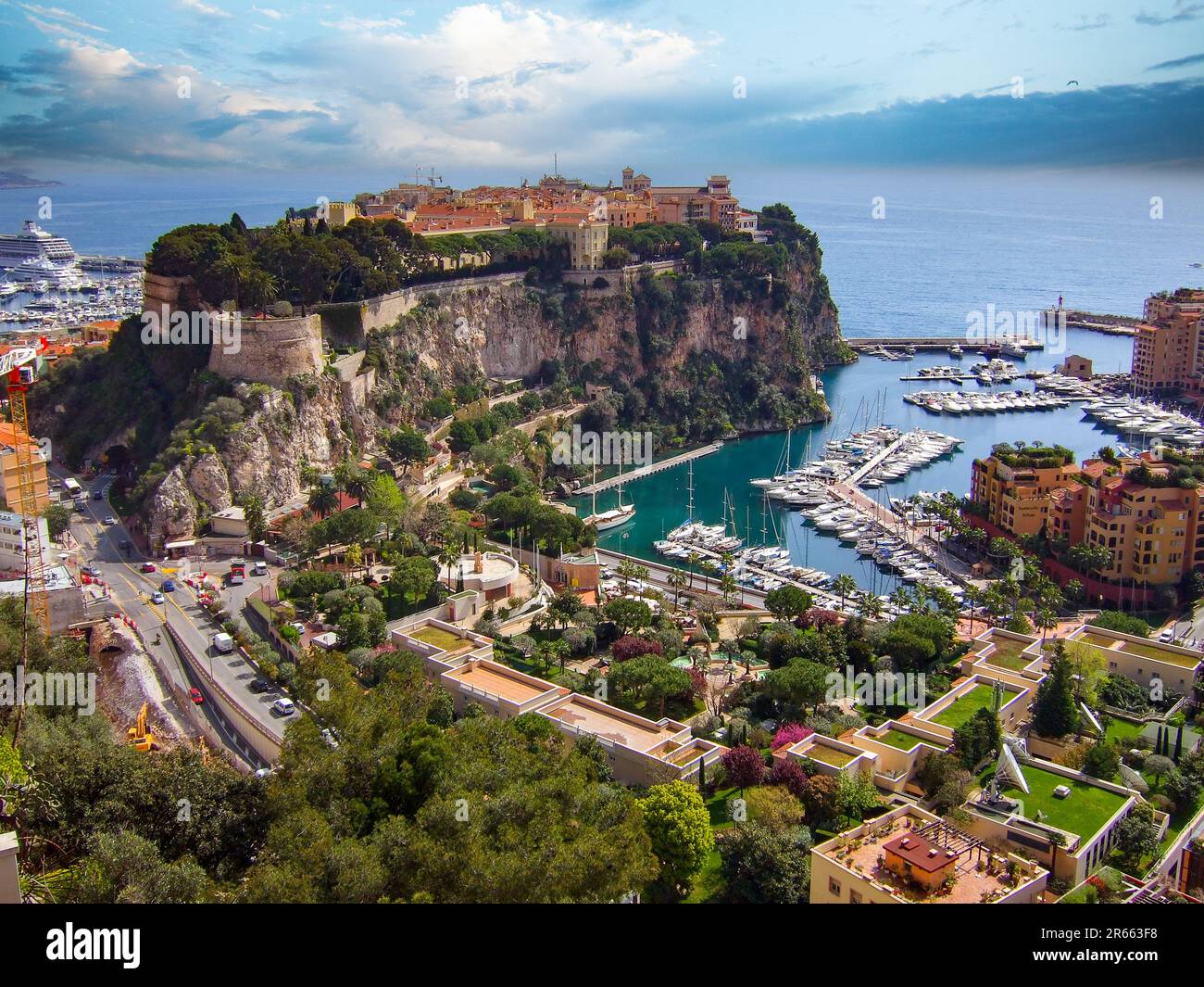 Aerial view monaco rock hi-res stock photography and images - Alamy