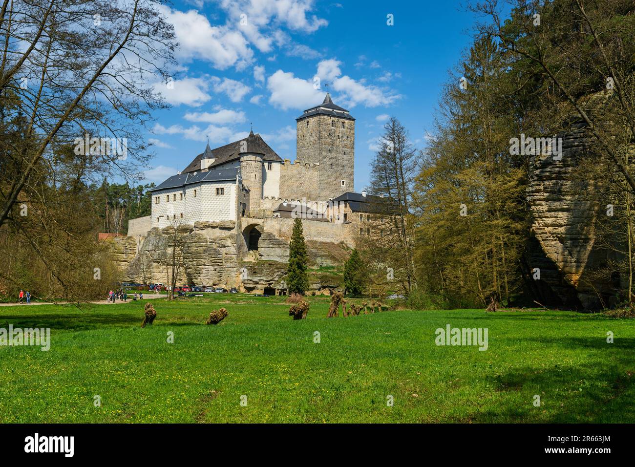 Vew of Kost - gothic castle in Bohemian paradise - Czech republic Stock ...