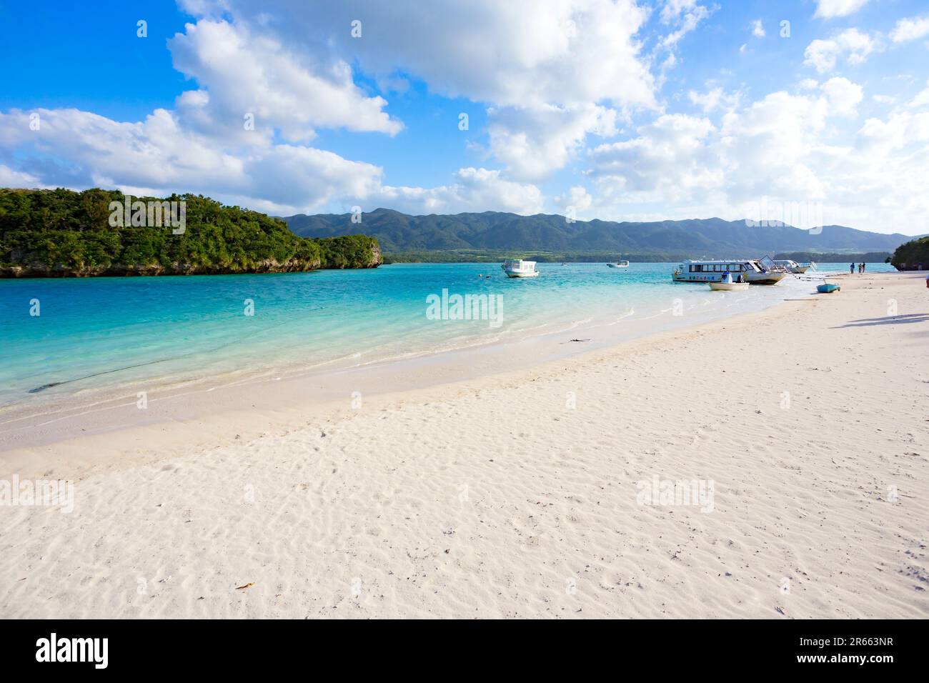 Sandy Beach of Kabira Bay Stock Photo - Alamy