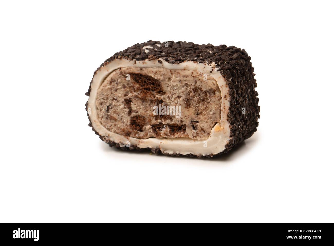 Sweet roll with chocolate and nuts, turkish sweets. Turkish rahat ...