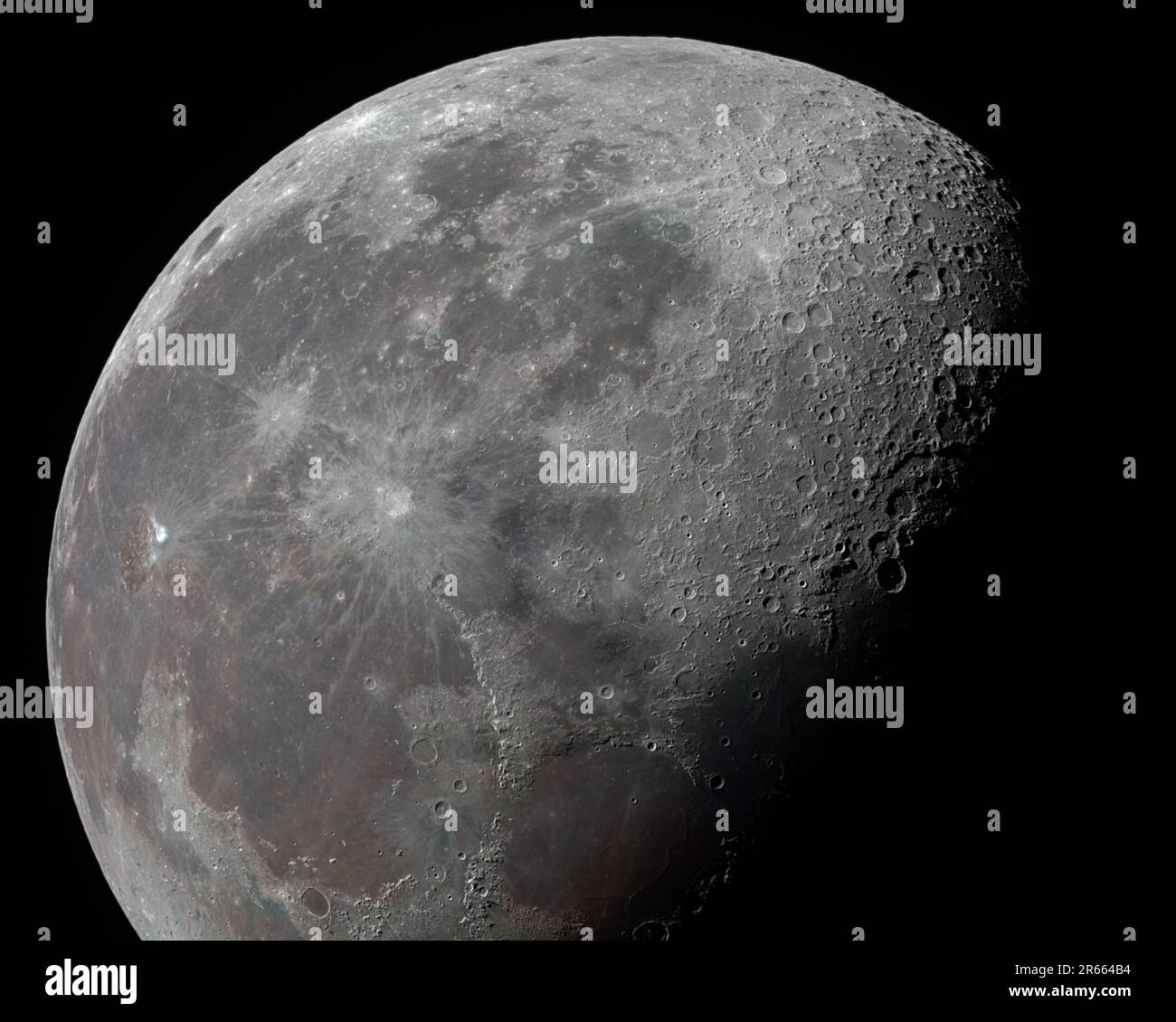 Detailed high resolution telescope image of Earth's moon Stock Photo ...