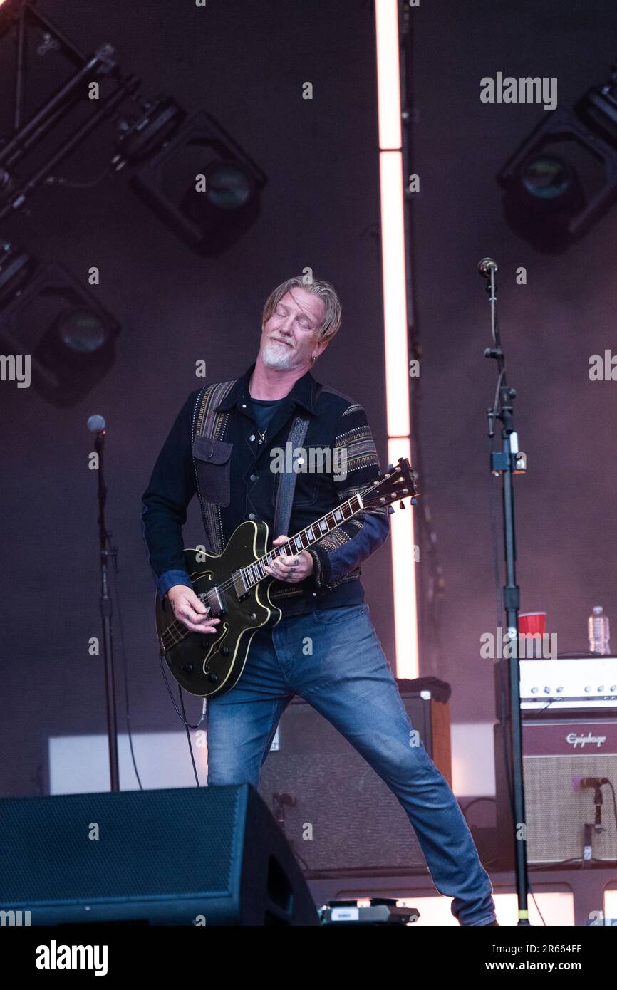 American rock band Queens of the Stone Age in concert at Boston Calling ...