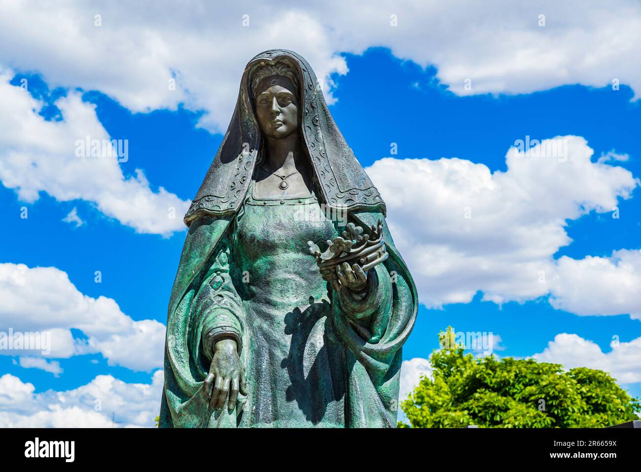 Bronze sculpture of Queen Juana I of Castile, known as Juana la Loca ...