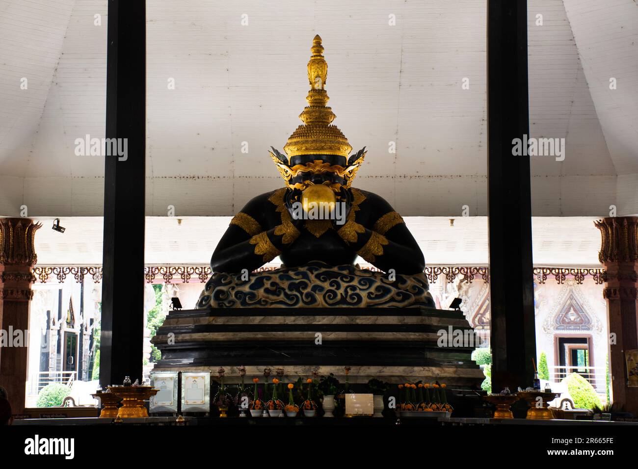 Ancient rahu titan deity demon lunar eclipse statue for thai people ...