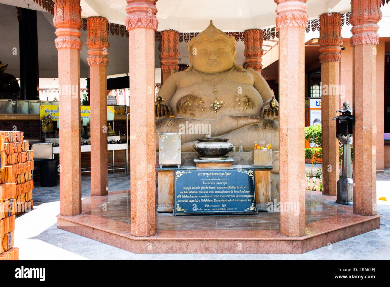 Ancient upagupta Buddhist statue in Antique upagupta Shrine for thai ...