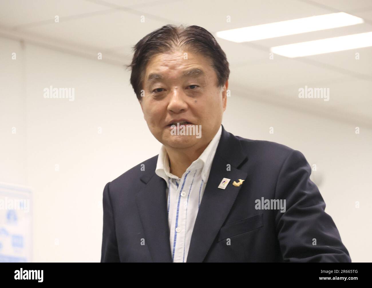 Tokyo, Japan. 7th June, 2023. Nagoya Mayor Takashi Kawamura leaves the ...