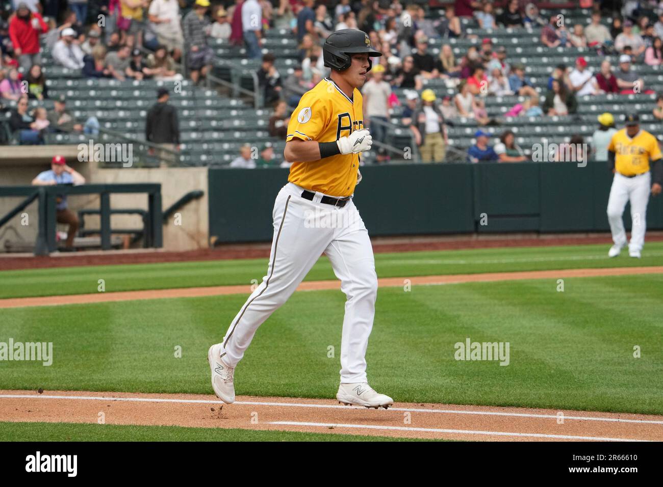 Salt Lake UT, USA. 6th June, 2023. Salt Lake designated hitter Jake ...