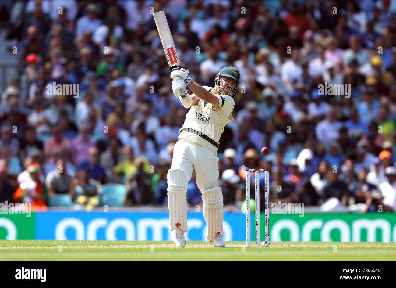 Australia's Travis Head in action during day one of the ICC World Test ...