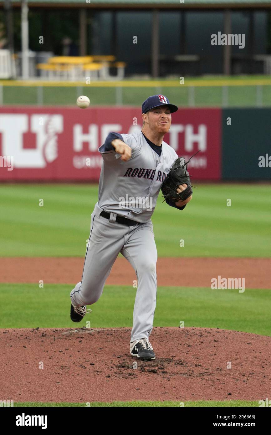 Salt Lake UT, USA. 6th June, 2023. Round Rock pitcher James Marvel (26 ...