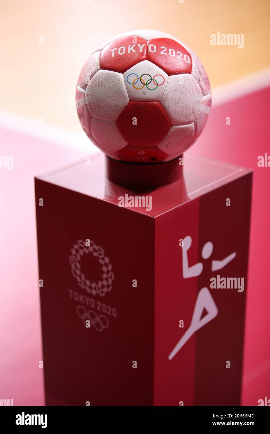 AUG 8, 2021 - Tokyo, Japan: official ball of the Handball Women's Gold ...