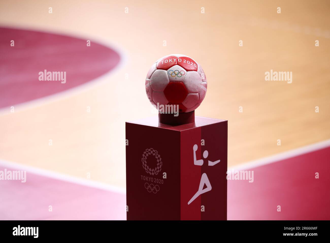 AUG 8, 2021 - Tokyo, Japan: official ball of the Handball Women's Gold ...