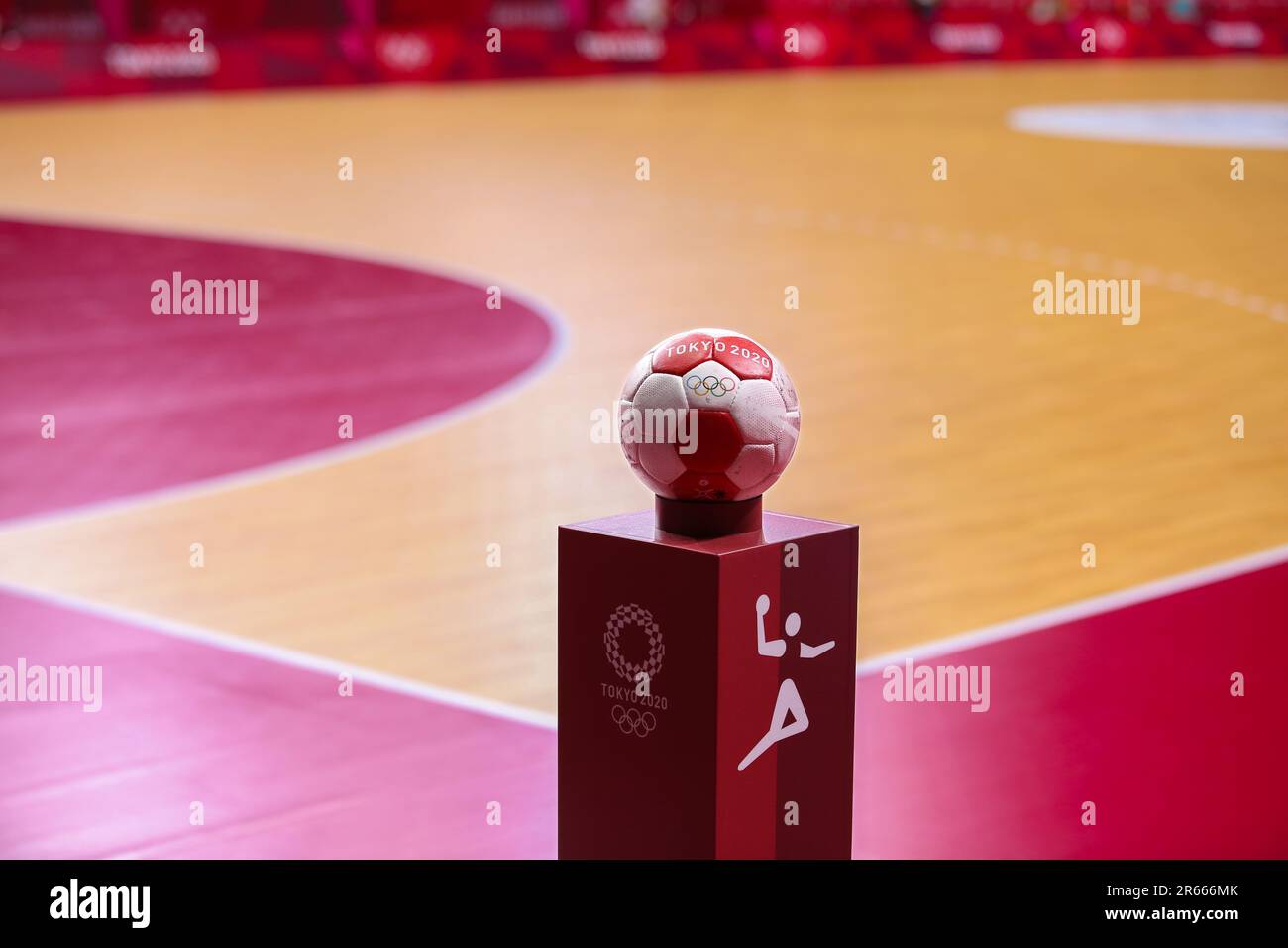 AUG 8, 2021 - Tokyo, Japan: official ball of the Handball Women's Gold ...