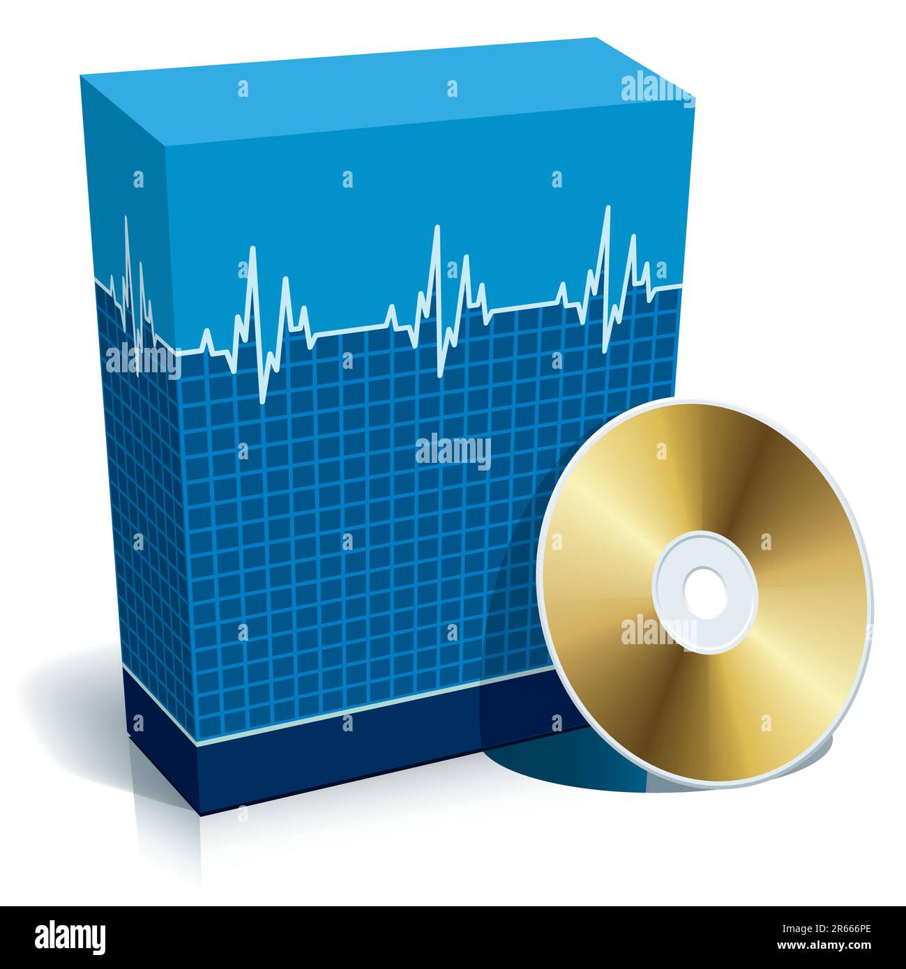 Blue blank 3d box with medical software and CD Stock Vector Image & Art ...