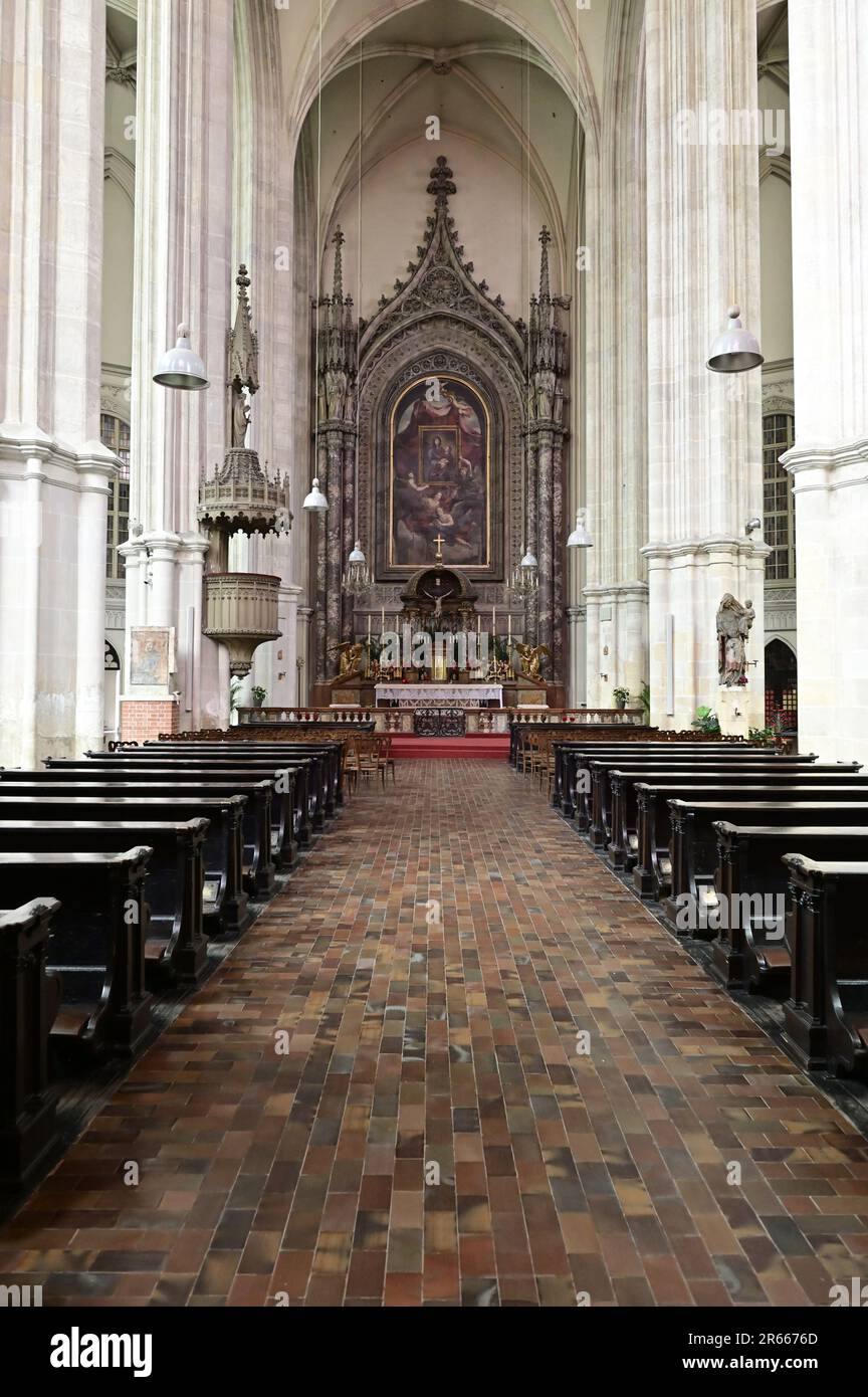 Vienna, Austria. Minorite Church in Vienna. High altar of the Minorite ...