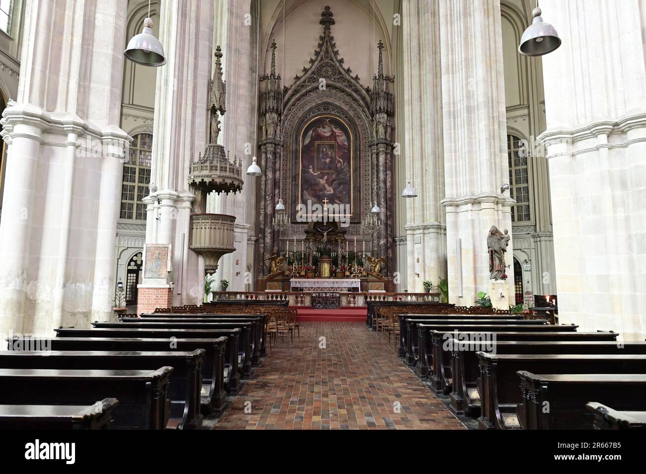 Vienna, Austria. Minorite Church in Vienna. High altar of the Minorite ...