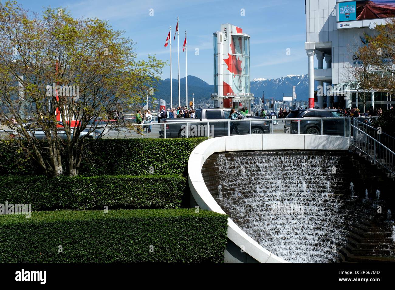 Canada Place and commercial buildings in Downtown Vancouver Viewed from ...