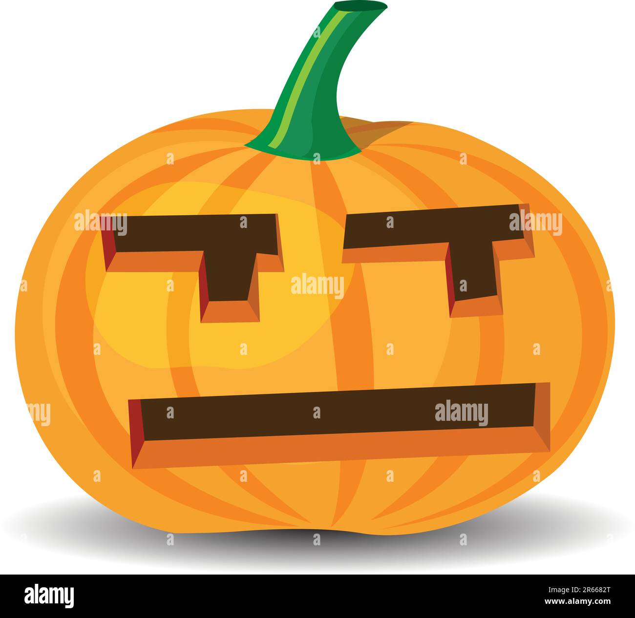 halloween pumpkin with angry expression, vector format Stock Vector ...
