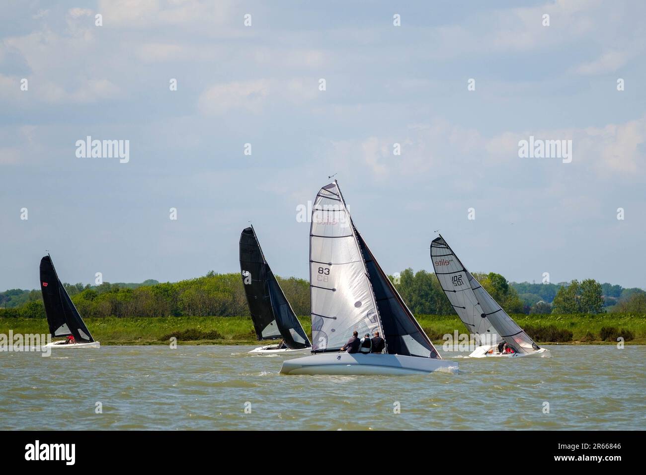 Sailing on River Crouch Stock Photo - Alamy