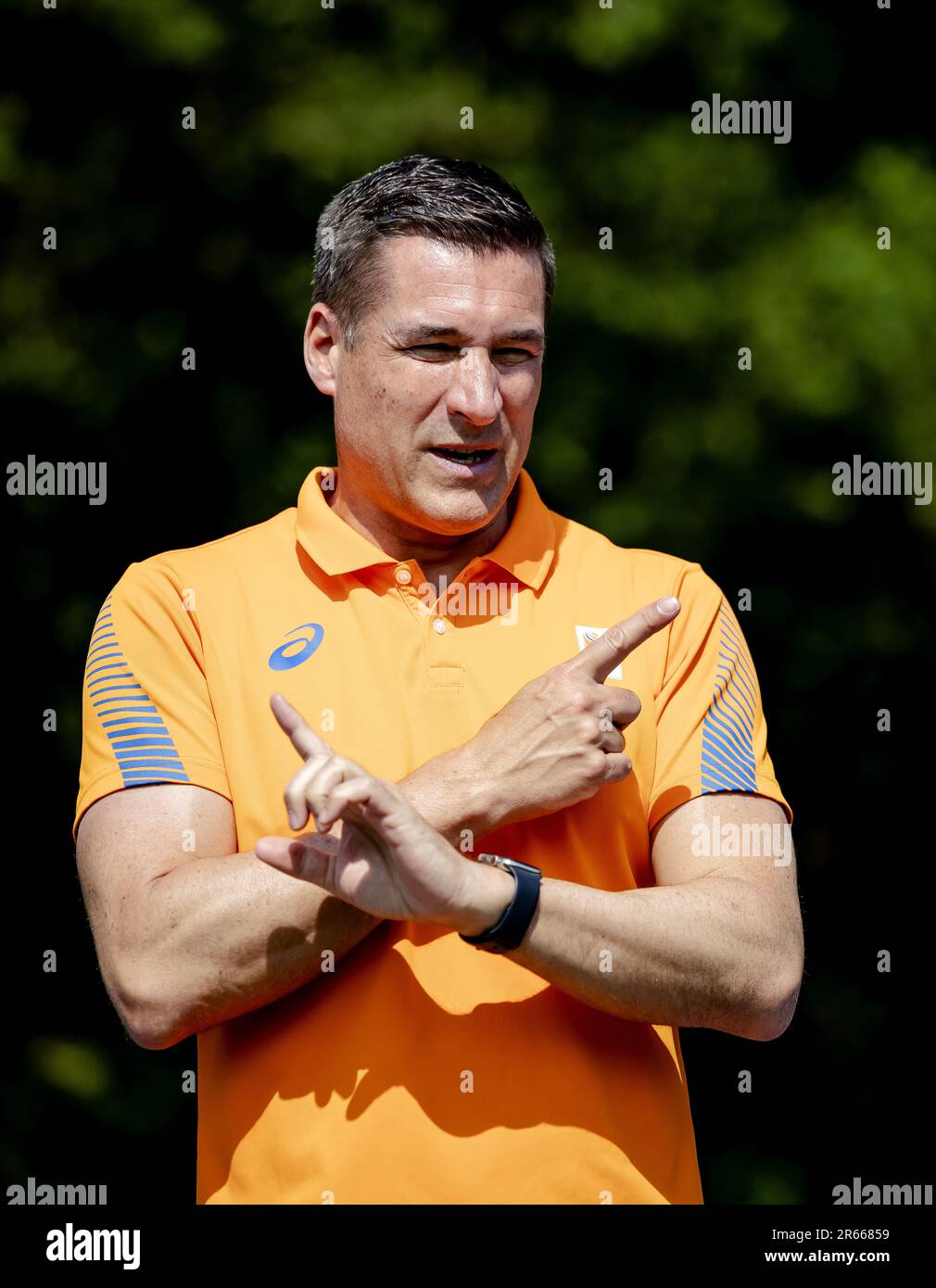 ARNHEM - National coach Laurent Meuwly during a training session for ...