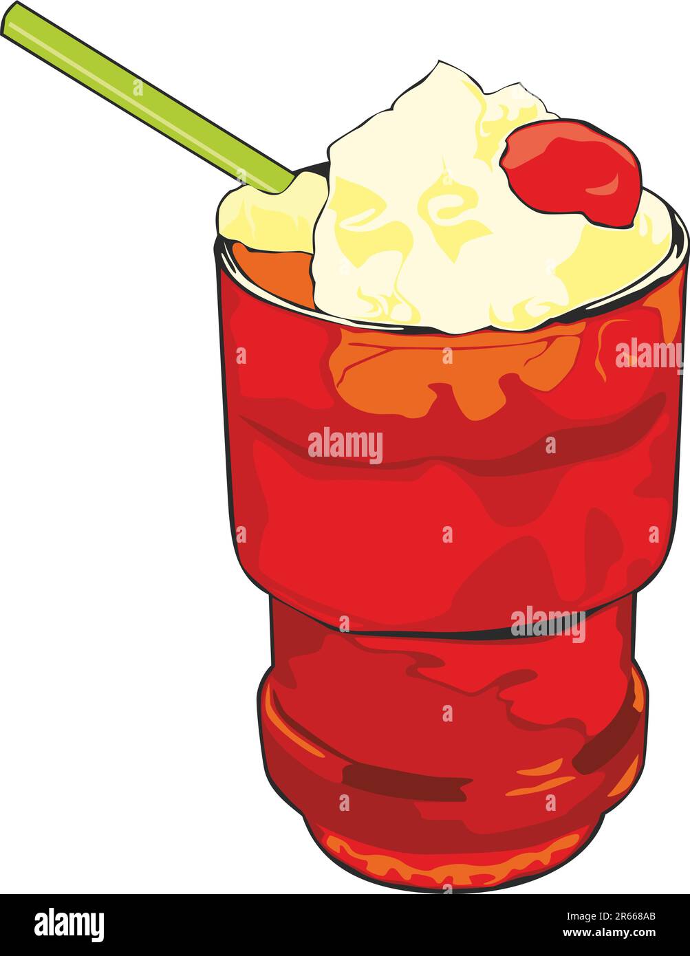 fully editable vector illustration of one cocktail Stock Vector Image ...