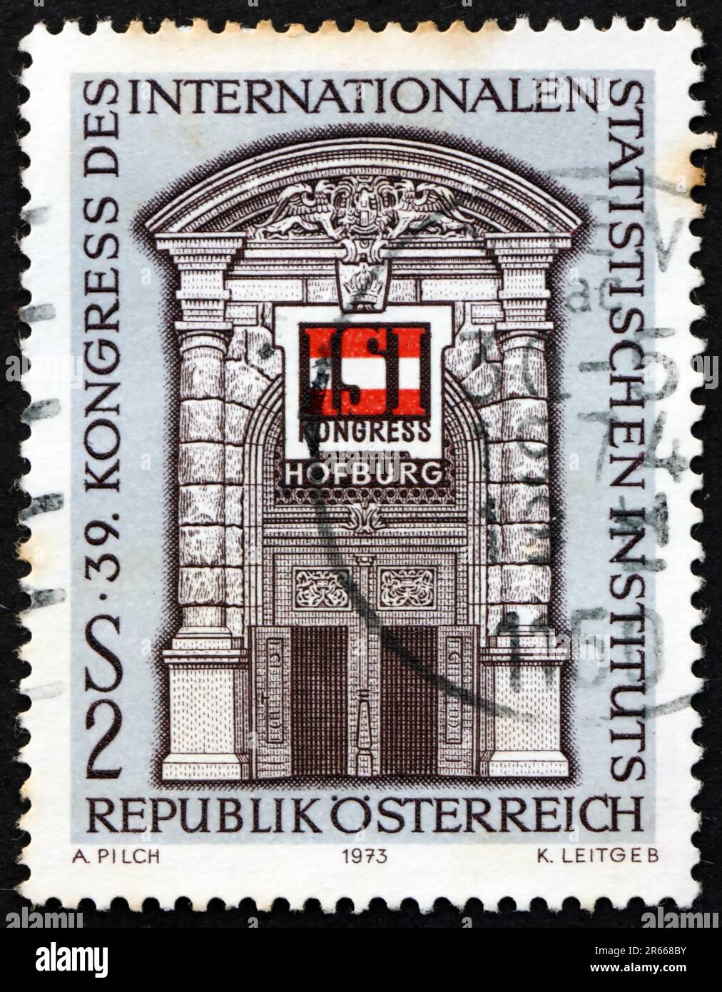 AUSTRIA - CIRCA 1973: a stamp printed in Austria shows Gate, Vienna ...
