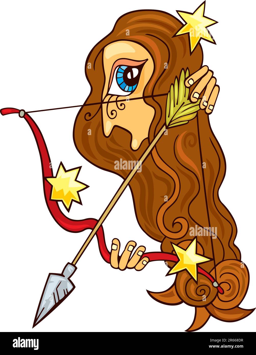 Illustration of zodiac sagittarius sign Stock Vector Image & Art - Alamy
