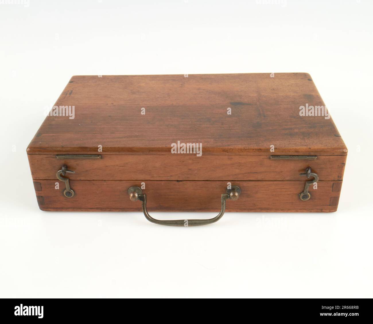 Antique 1900's Artists mahogany pochade paintbox with thumb grip Stock ...