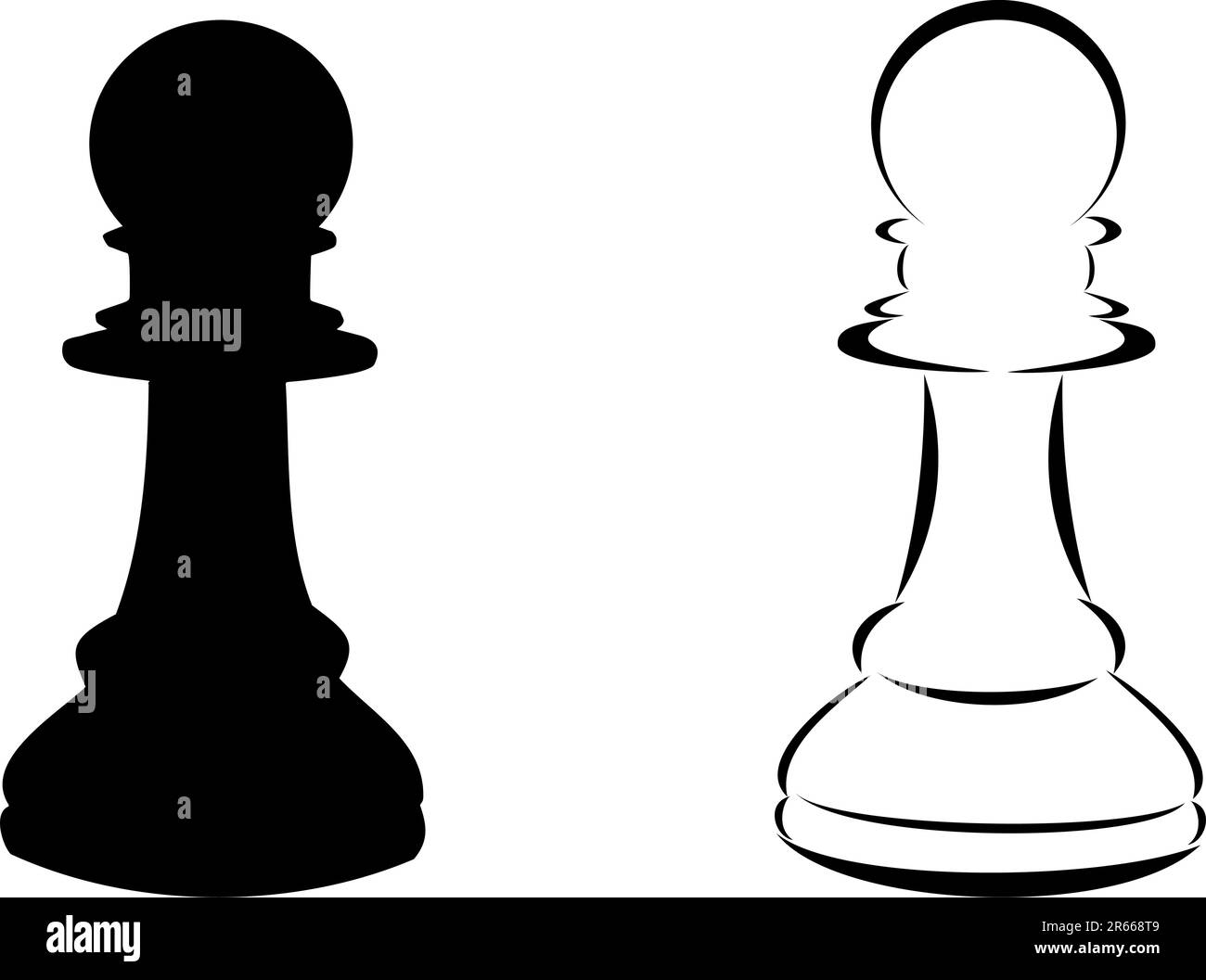 Black chess pawn Stock Vector Images - Alamy