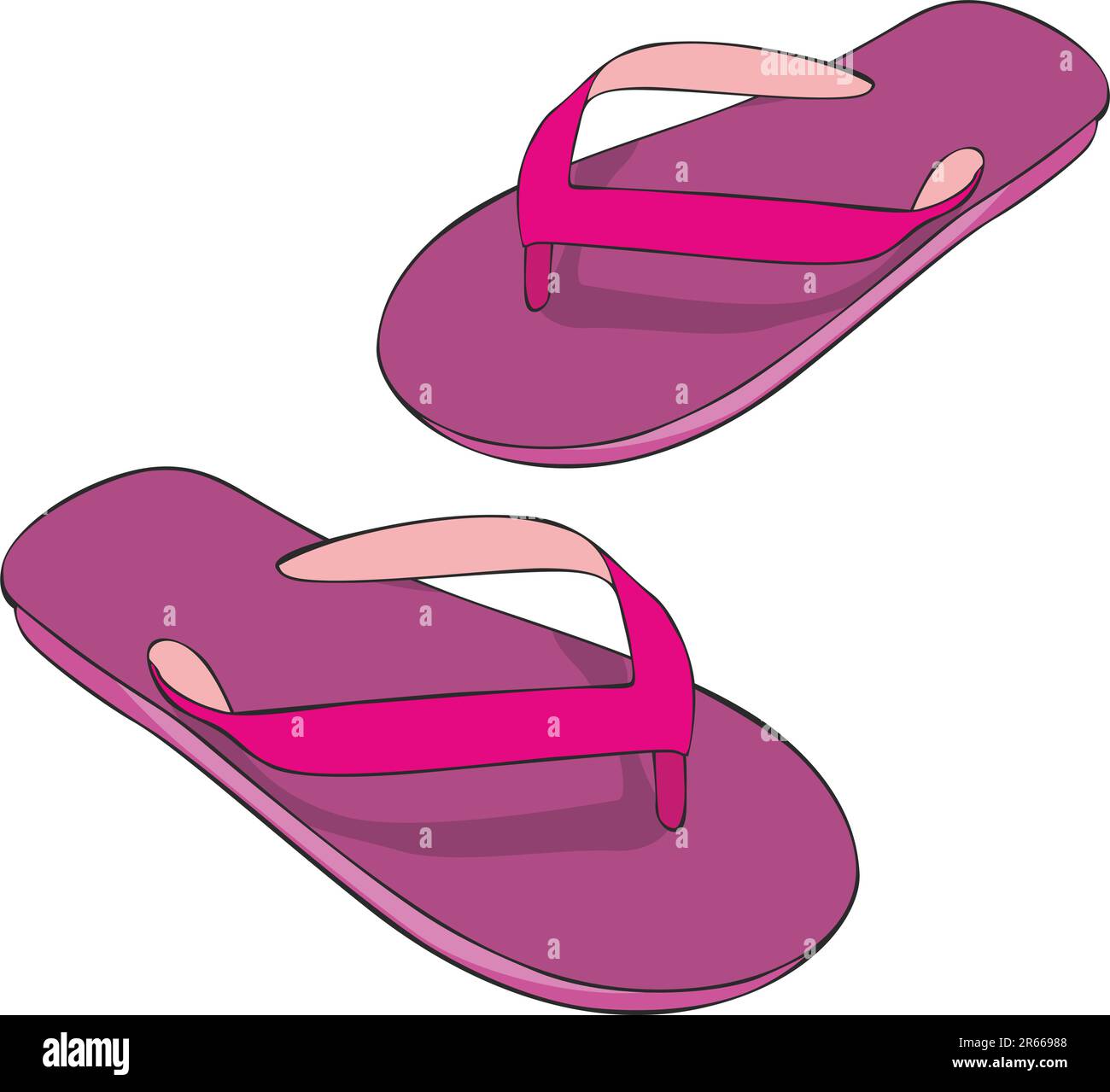 fully editable illustration beach slippers Stock Vector Image & Art - Alamy