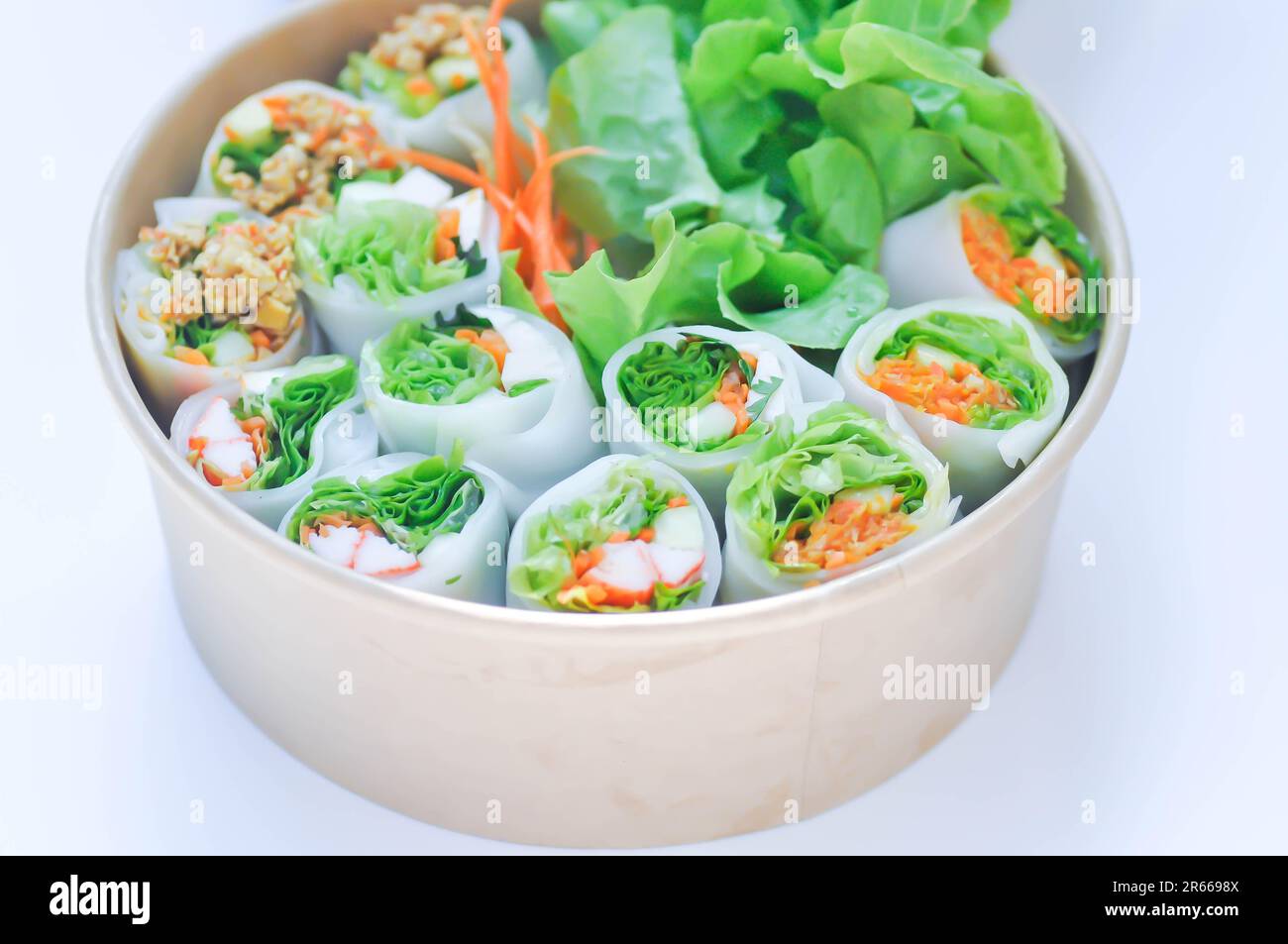 vegetable rolls or noodle rolls or rice noodle rolls or Vietnamese ...