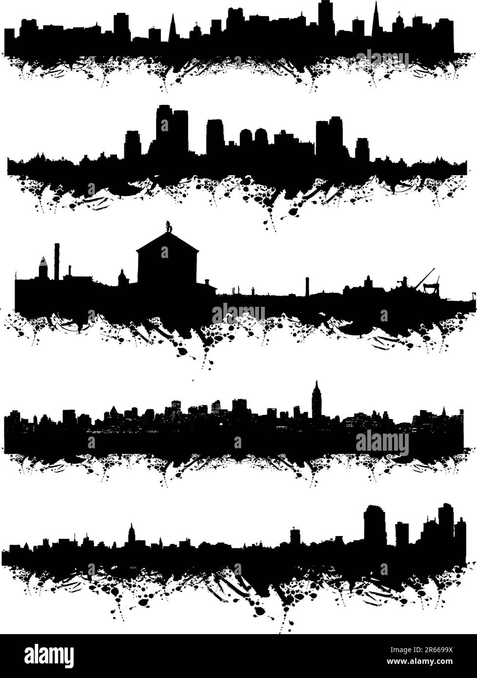 Grunge urban silhouette for your design Stock Vector Image & Art - Alamy