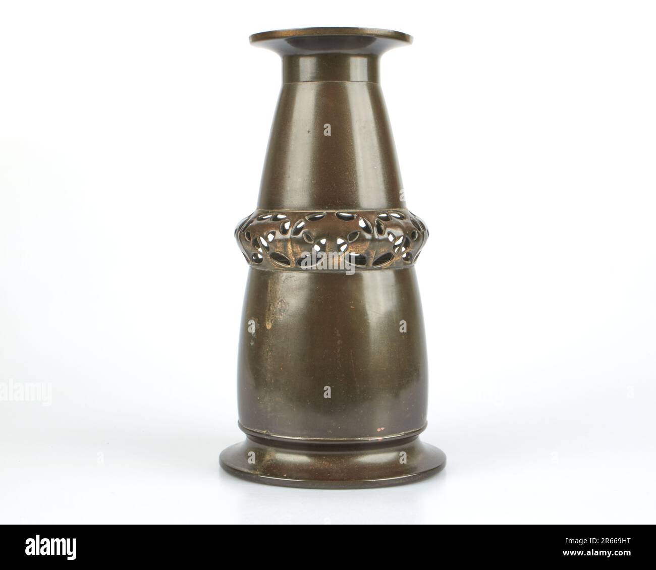 Antique 1900s Art Nouveau brass vase. Dutch German Friedrich Adler ...