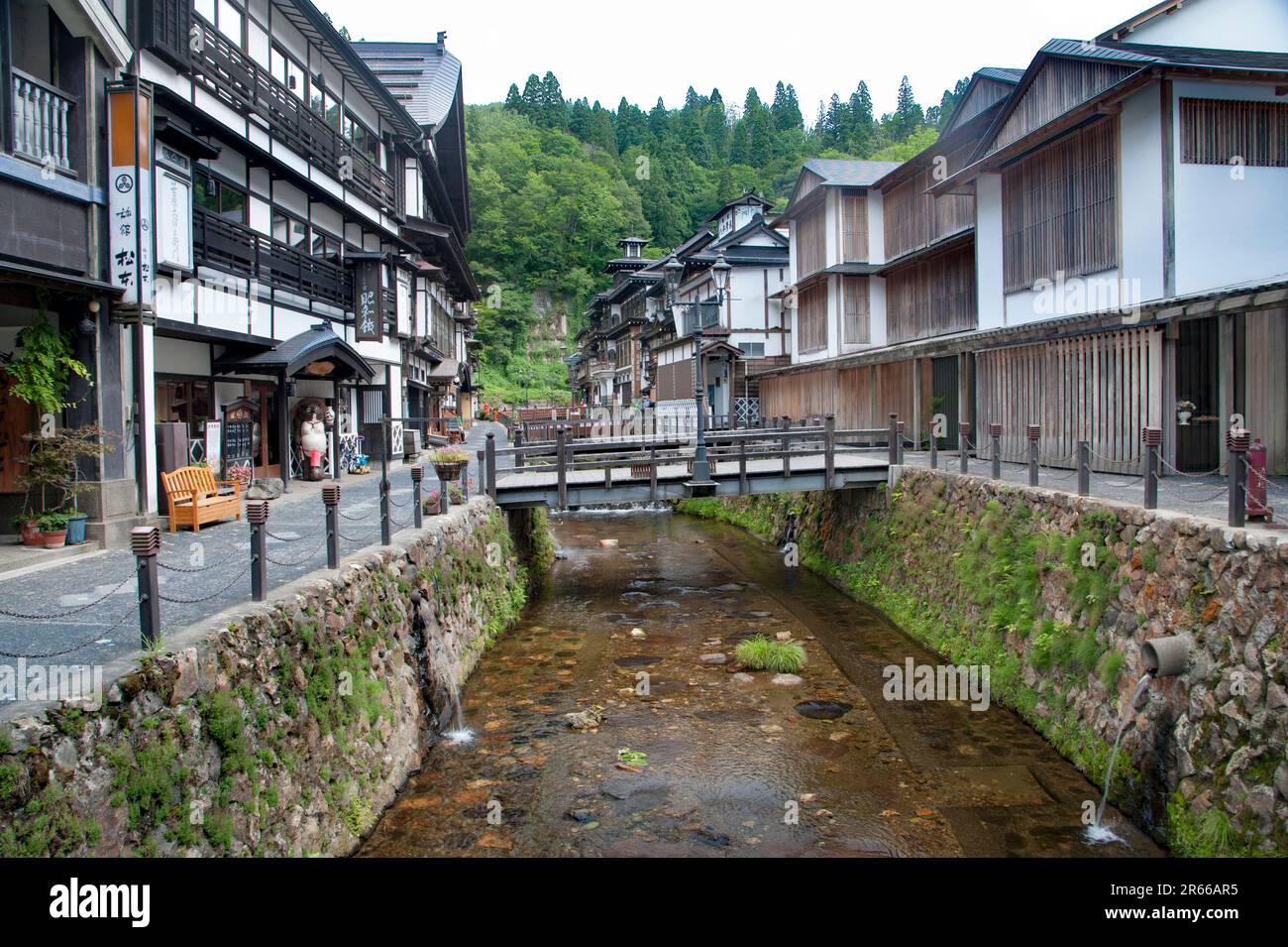 Ginzan Onsen hot spring Stock Photo - Alamy