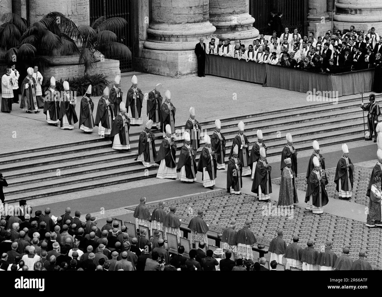 The newly-elevated Cardinals proceed in a procession with Pope John ...