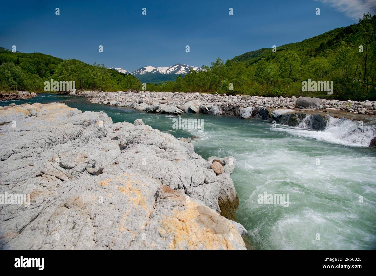 Gassan and Sagae River Stock Photo - Alamy