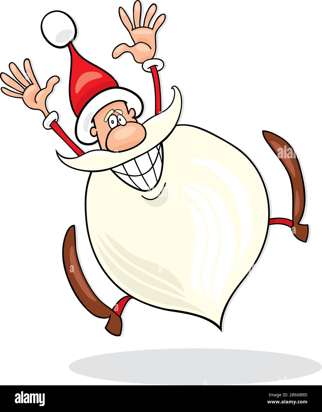 Illustration of santa claus jumping Stock Vector Image & Art - Alamy