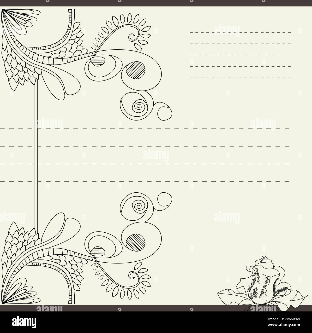Vintage notepad illustration Stock Vector Images - Alamy