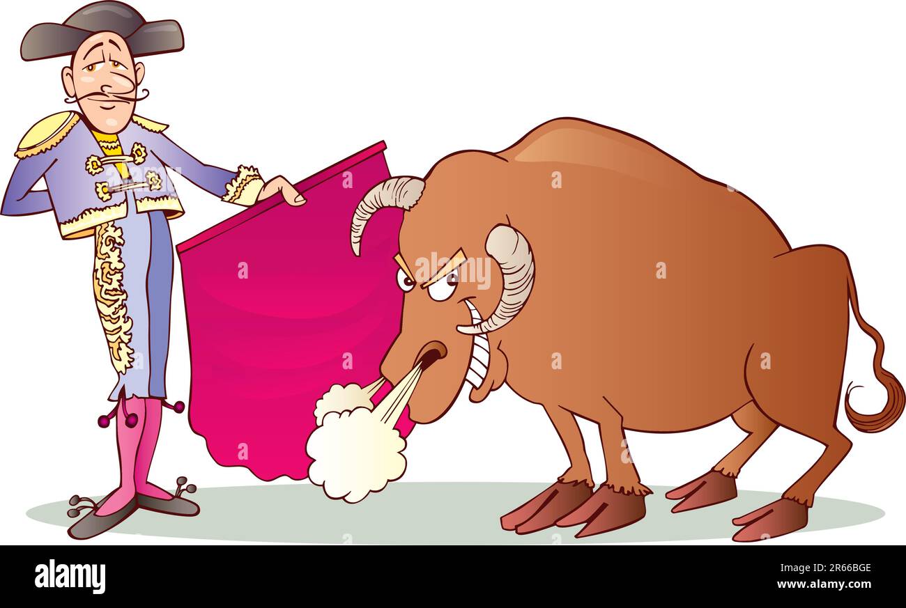 Bullfighter cartoon hi-res stock photography and images - Alamy