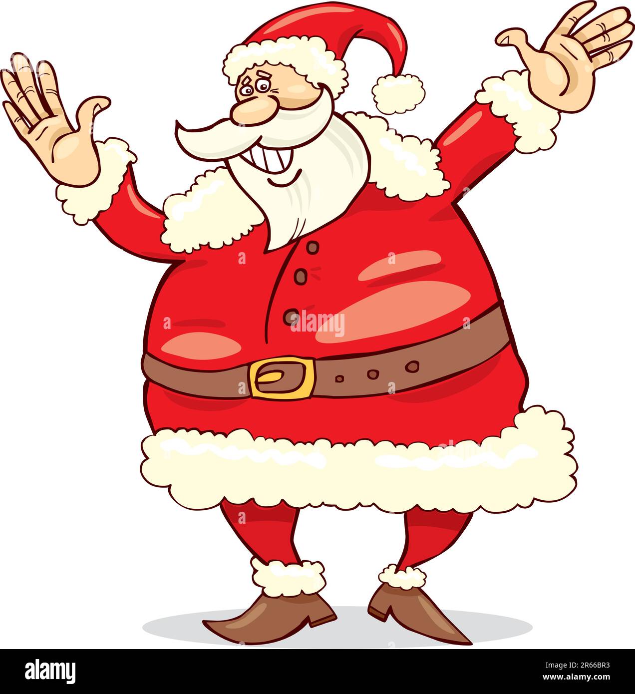 Illustration of cheerful santa claus with open arms Stock Vector Image ...