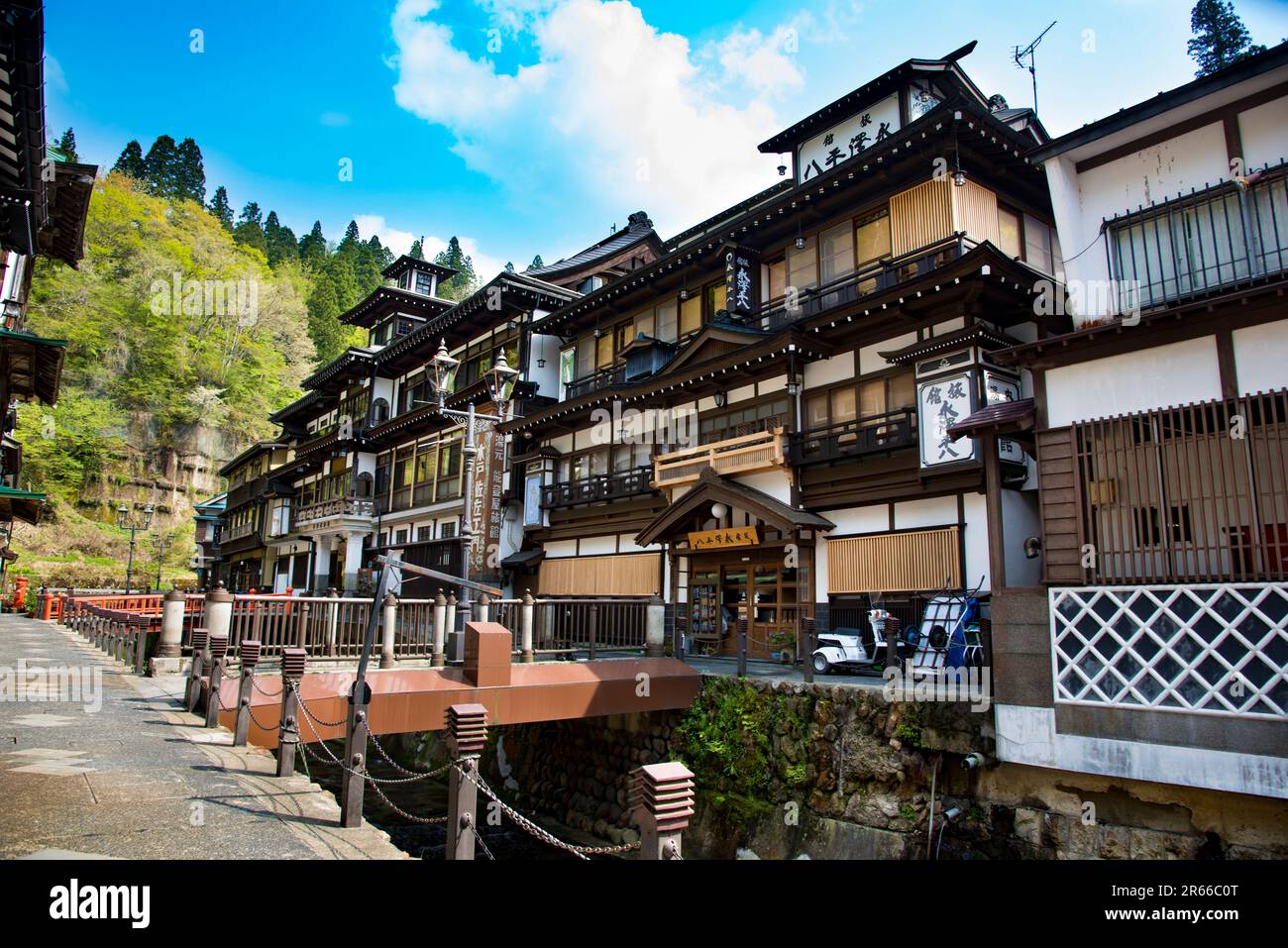 Ginzan Onsen hot spring Stock Photo - Alamy