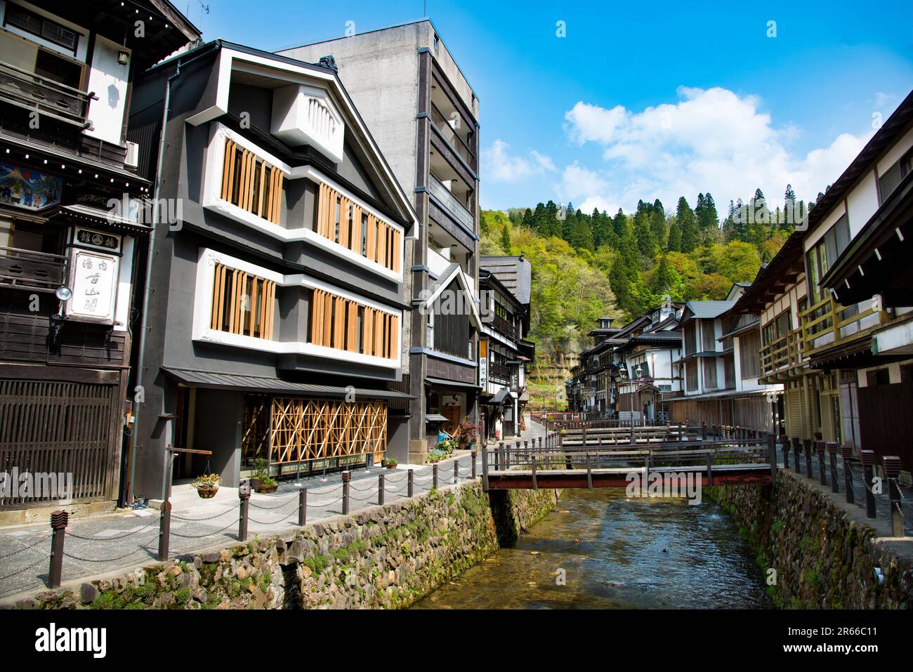 Ginzan Onsen hot spring Stock Photo - Alamy