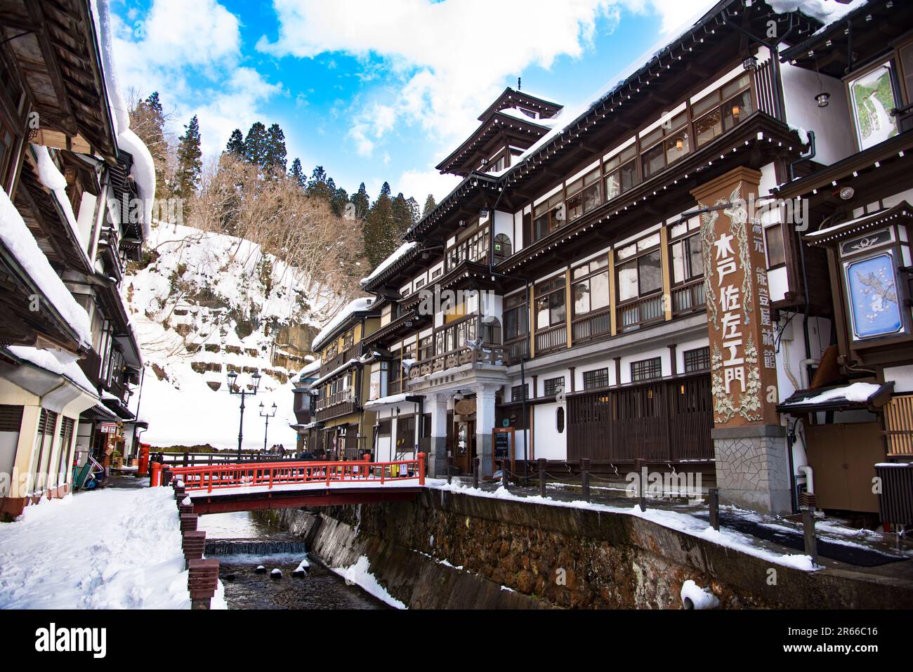 Ginzan Onsen in winter Stock Photo - Alamy