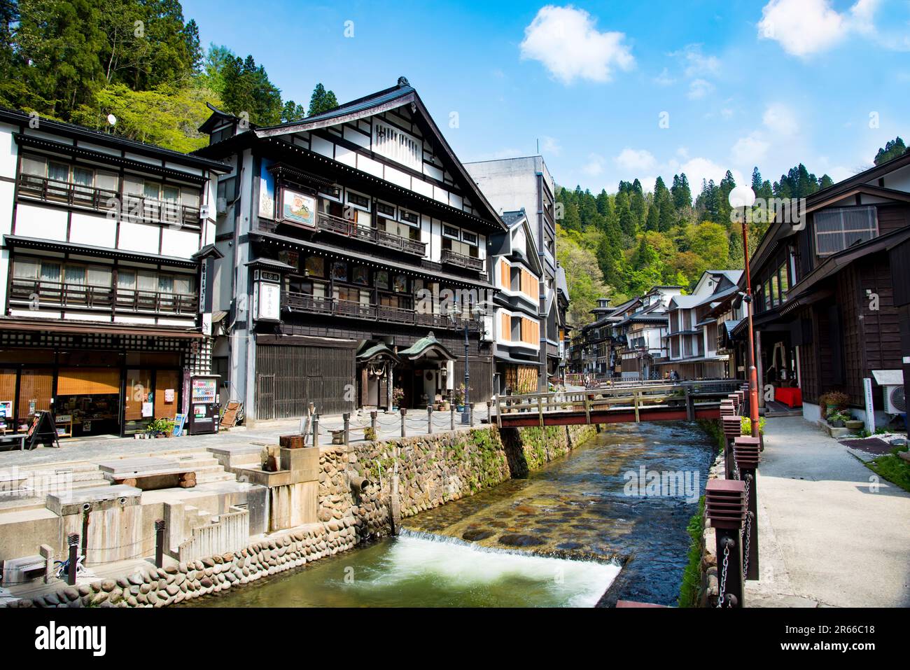 Ginzan Onsen hot spring Stock Photo - Alamy