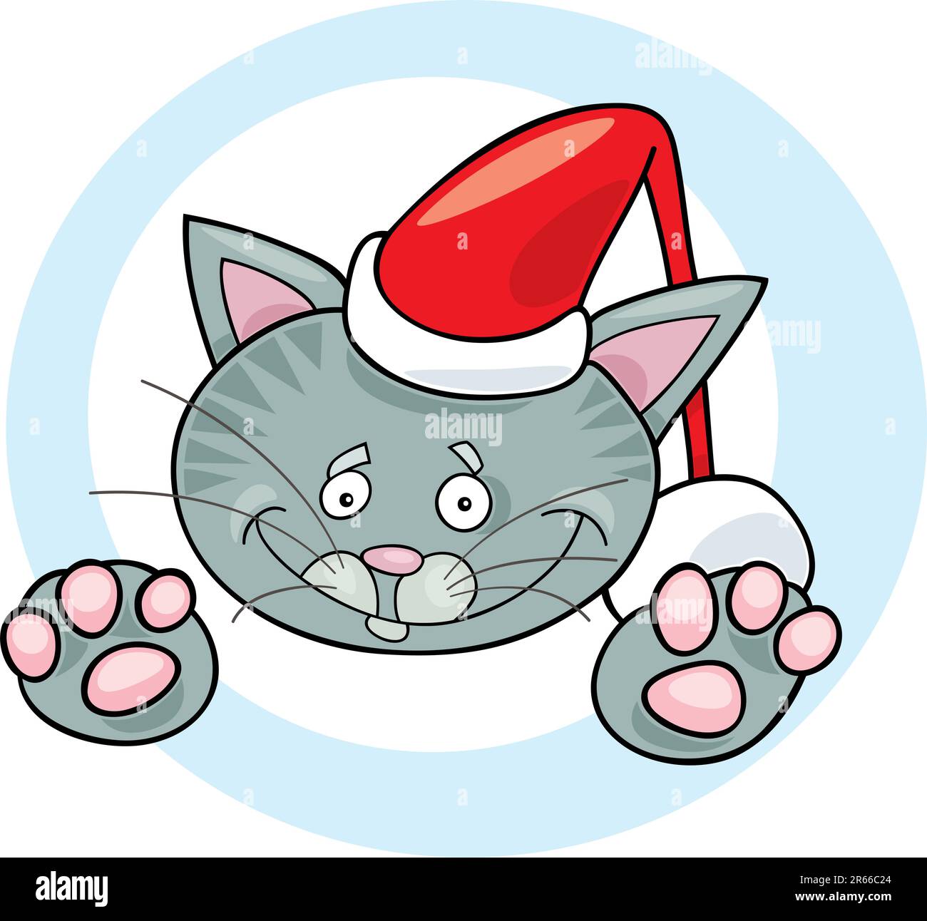 Illustration of christmas cat santa claus Stock Vector Image & Art - Alamy